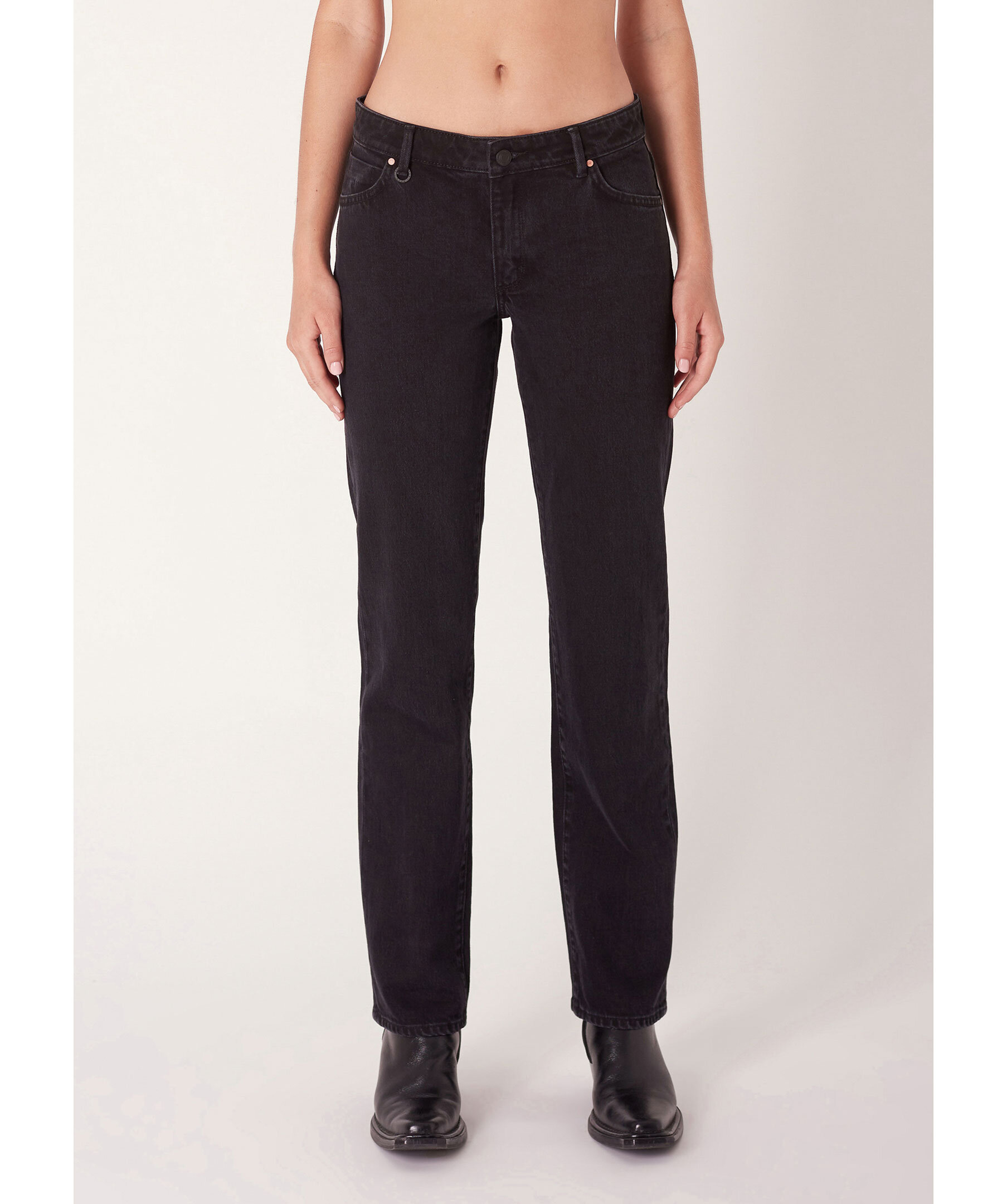 Handla Mia straight, Svart hos Johnells.se | 392370-WashedBlac