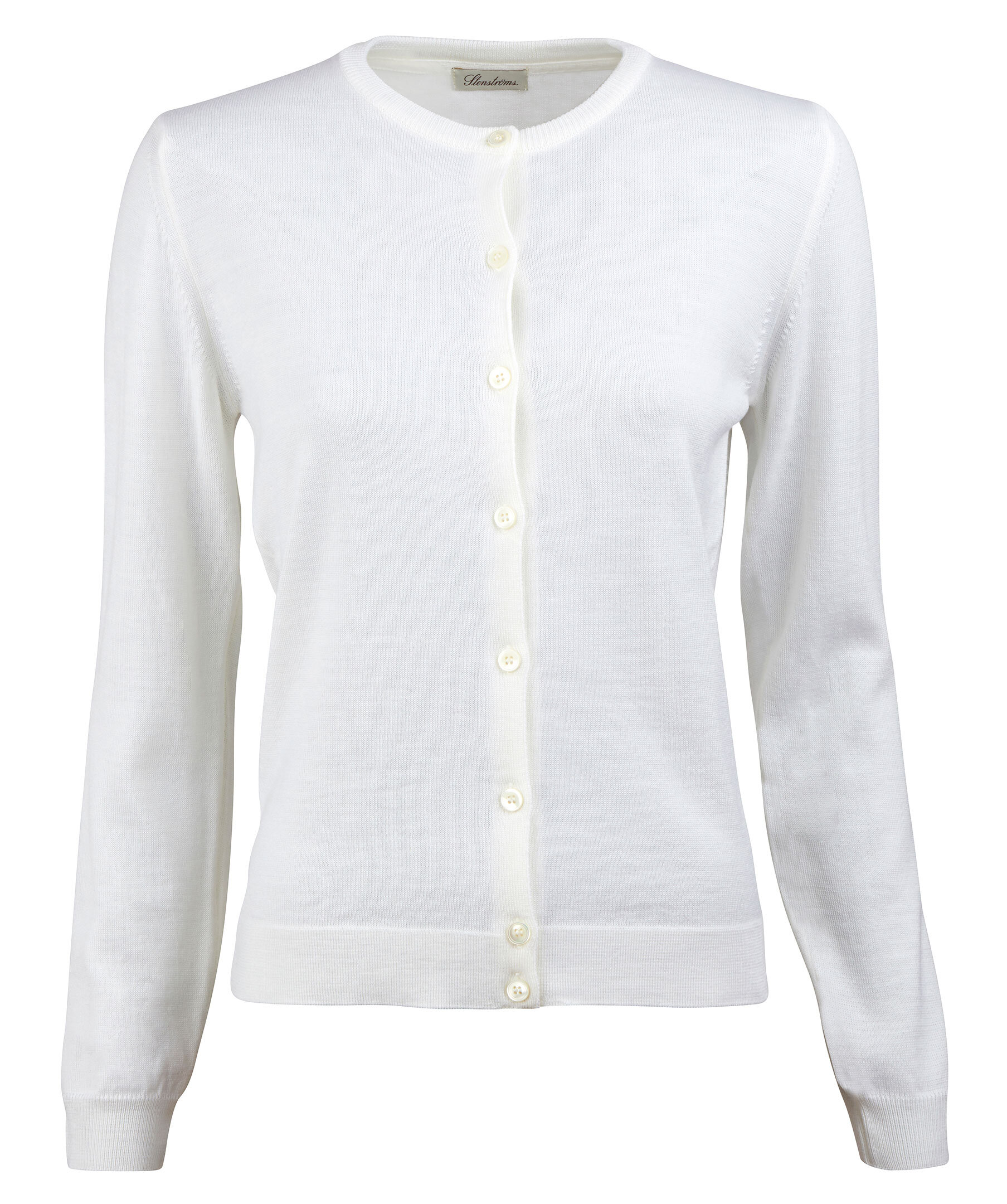 Handla Signe merino cardigan, Vit hos Johnells.se | 4500572777-000