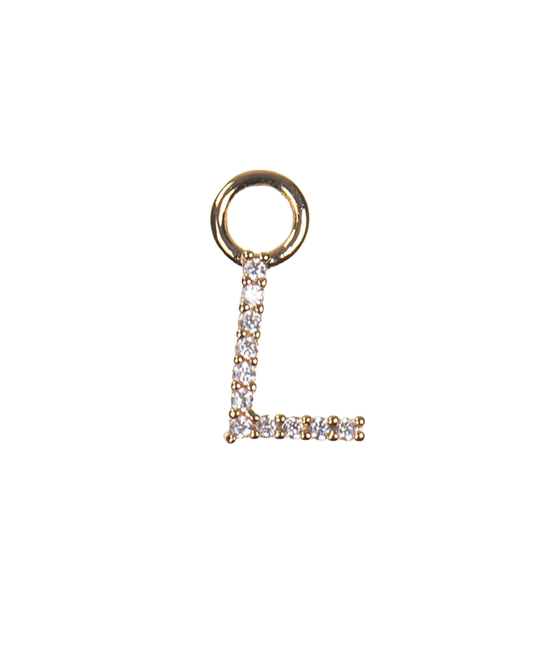 Handla Letter Charm L, Svart hos Johnells.se | 8125-Gold